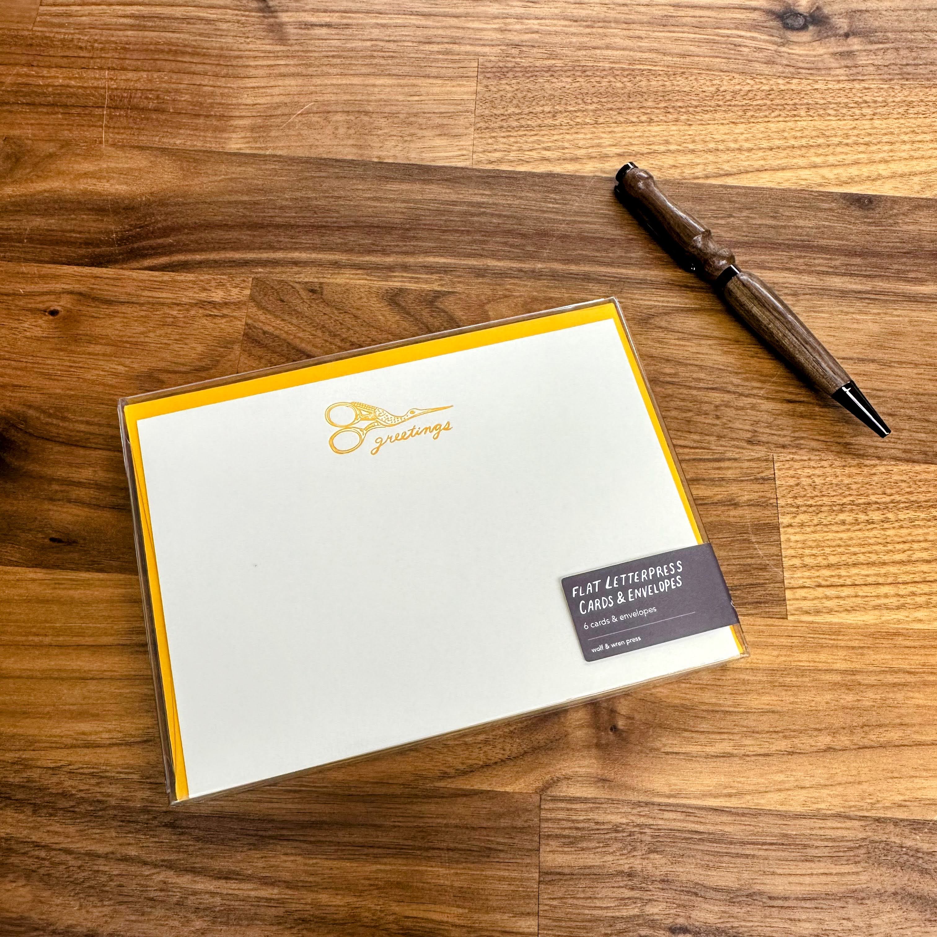 Crane Scissor Flat Stationery – Wolf & Wren Press
