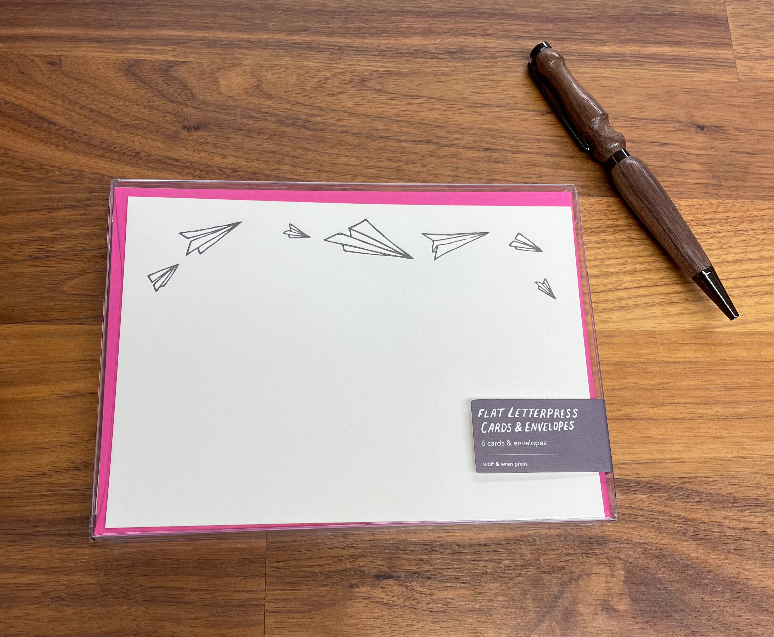 Paper Airplane Flat Stationery – Wolf & Wren Press