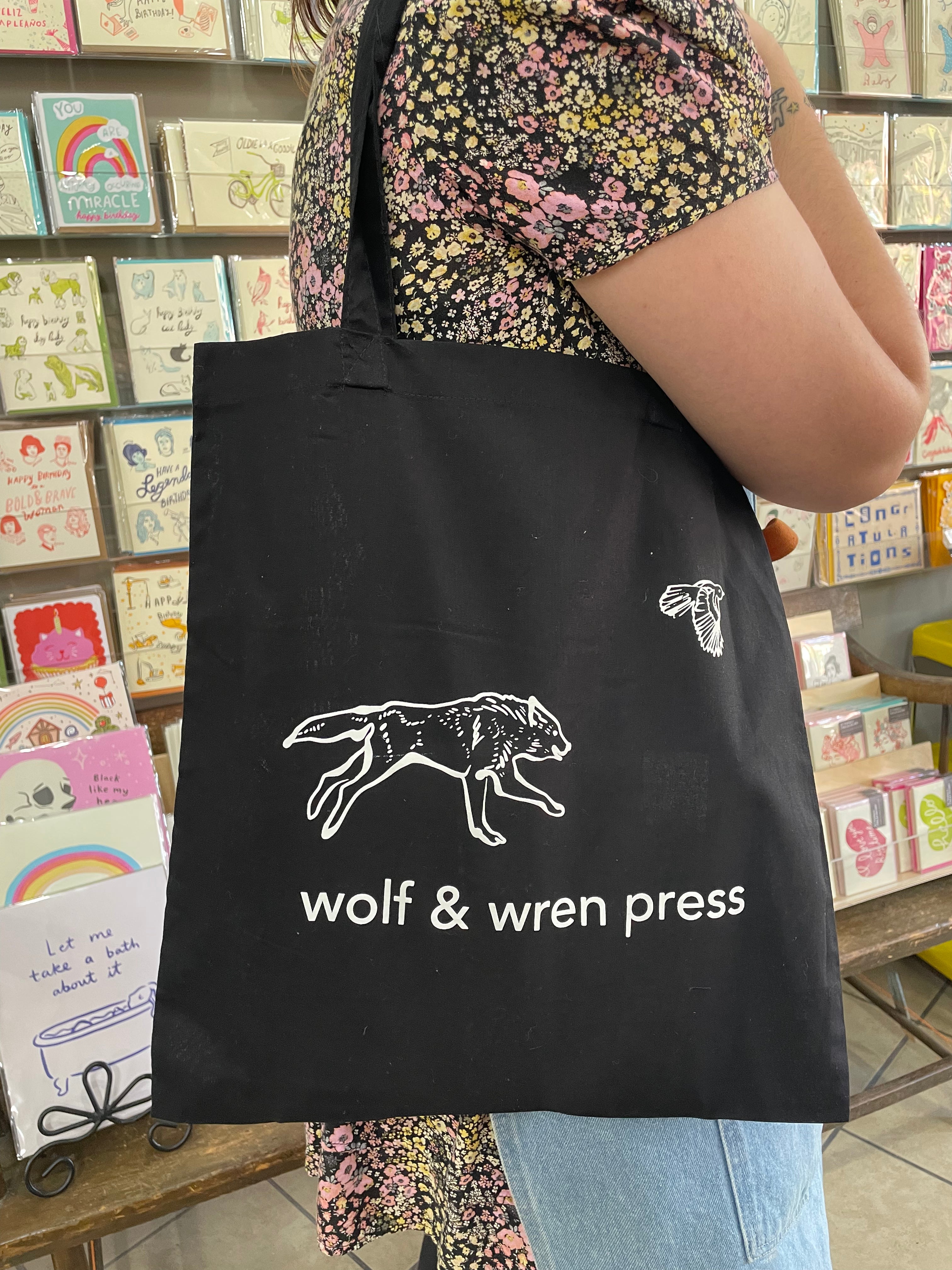 Wolf & Wren Logo Tote – Wolf & Wren Press