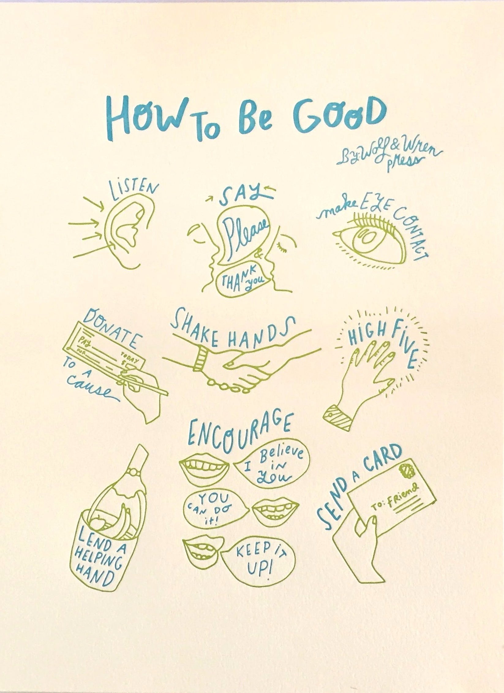 How To Be Good Print – Wolf & Wren Press