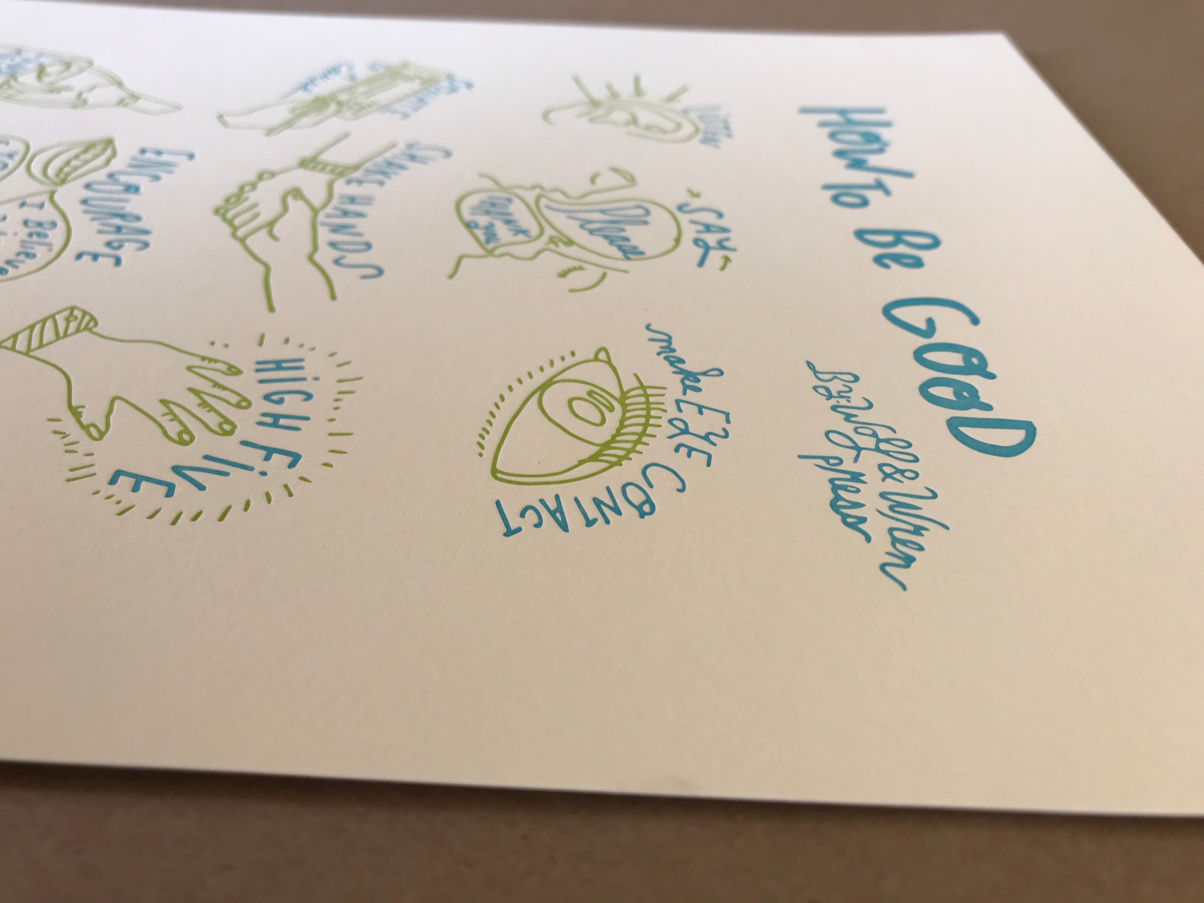 How To Be Good Print – Wolf & Wren Press