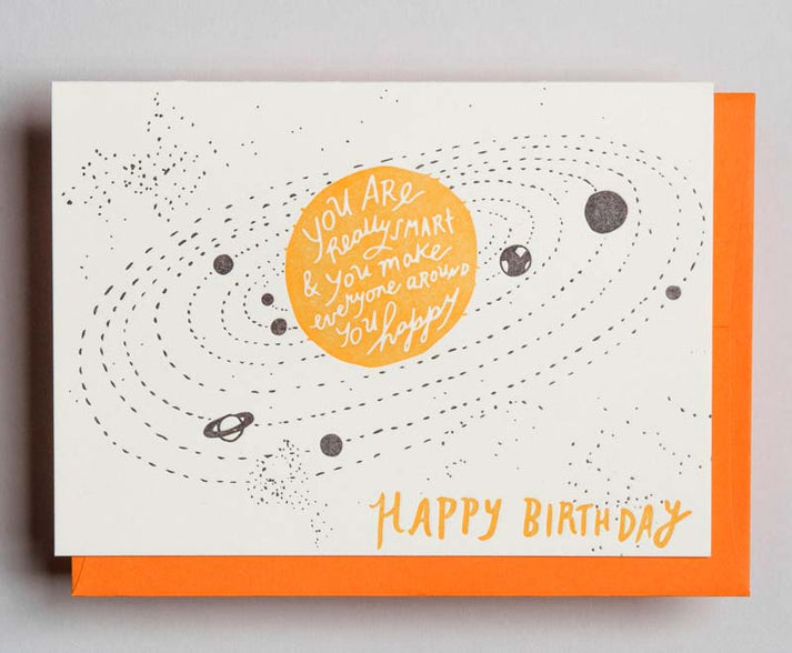 Wolf & Wren Letterpress So smart happy birthday card – Wolf & Wren Press